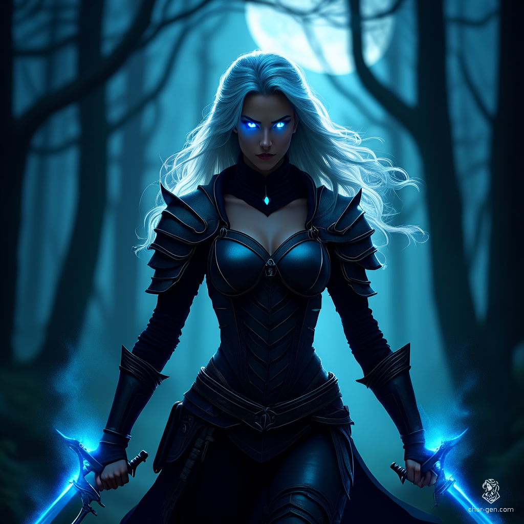 CharGen: D&D Character Art by Russiee - in stunning female rogue clad in shifting, shadow ...