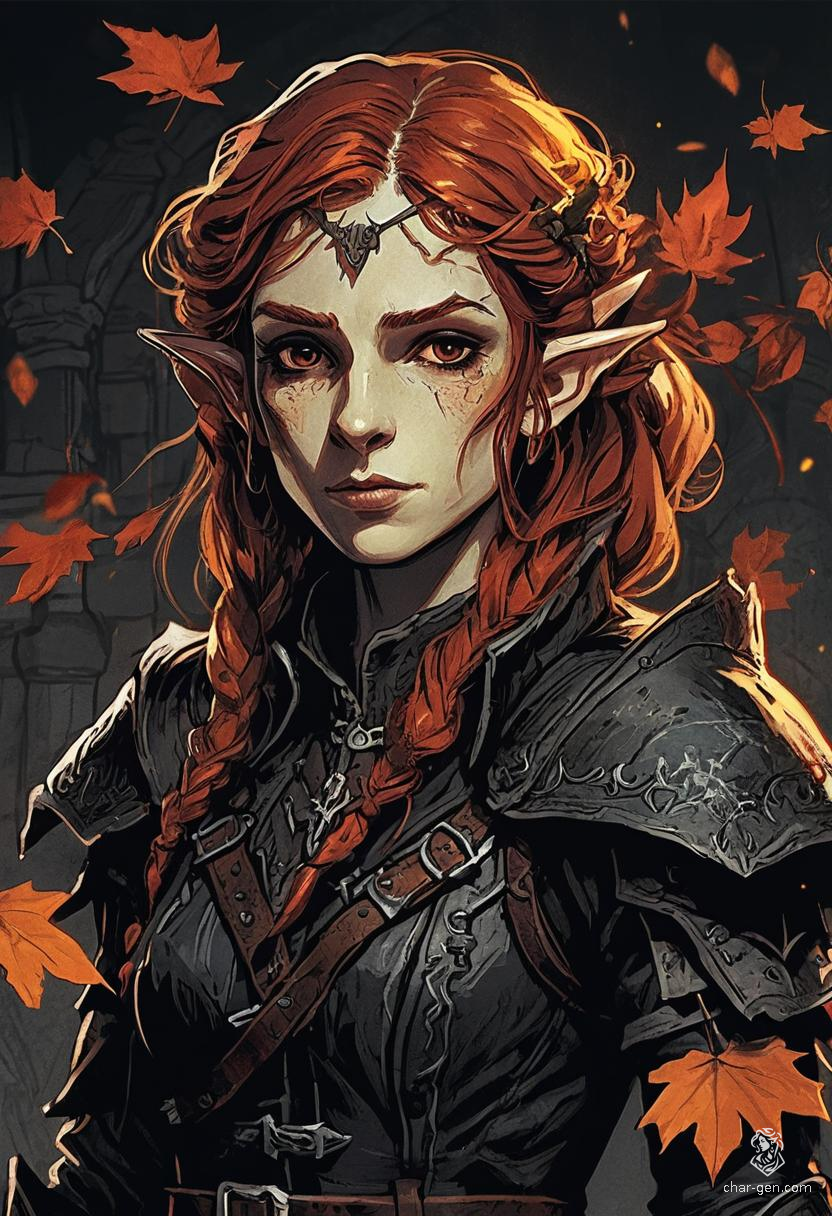 CharGen: D&D Npc Art by Russiee - Eladrin Rogue in Ravenloft