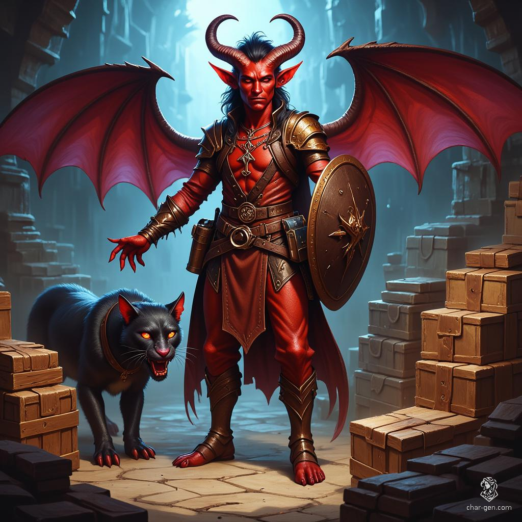 Tiefling Artificer Merchant | Npc Fantasy Art | CharGen