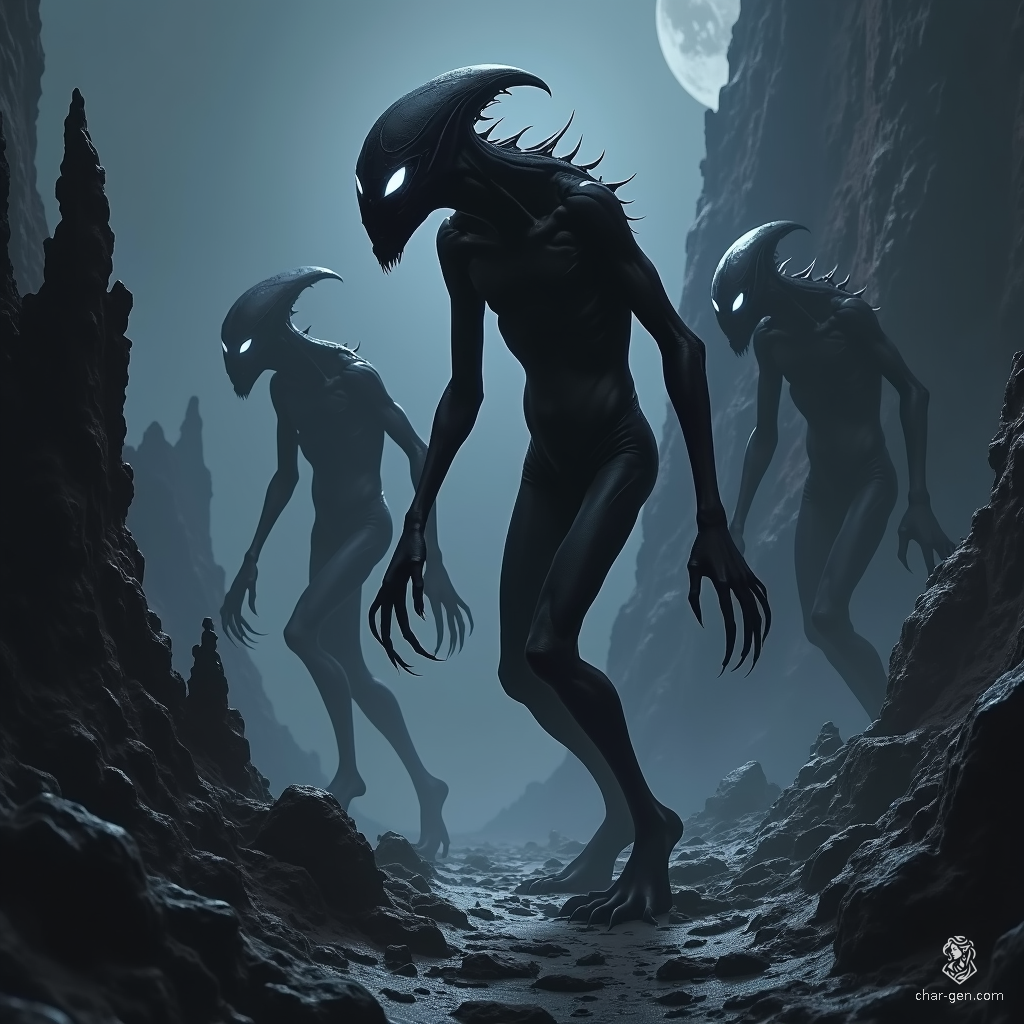 CharGen: D&D Monster Art by Tari - in They have thin, hunched bodies ...