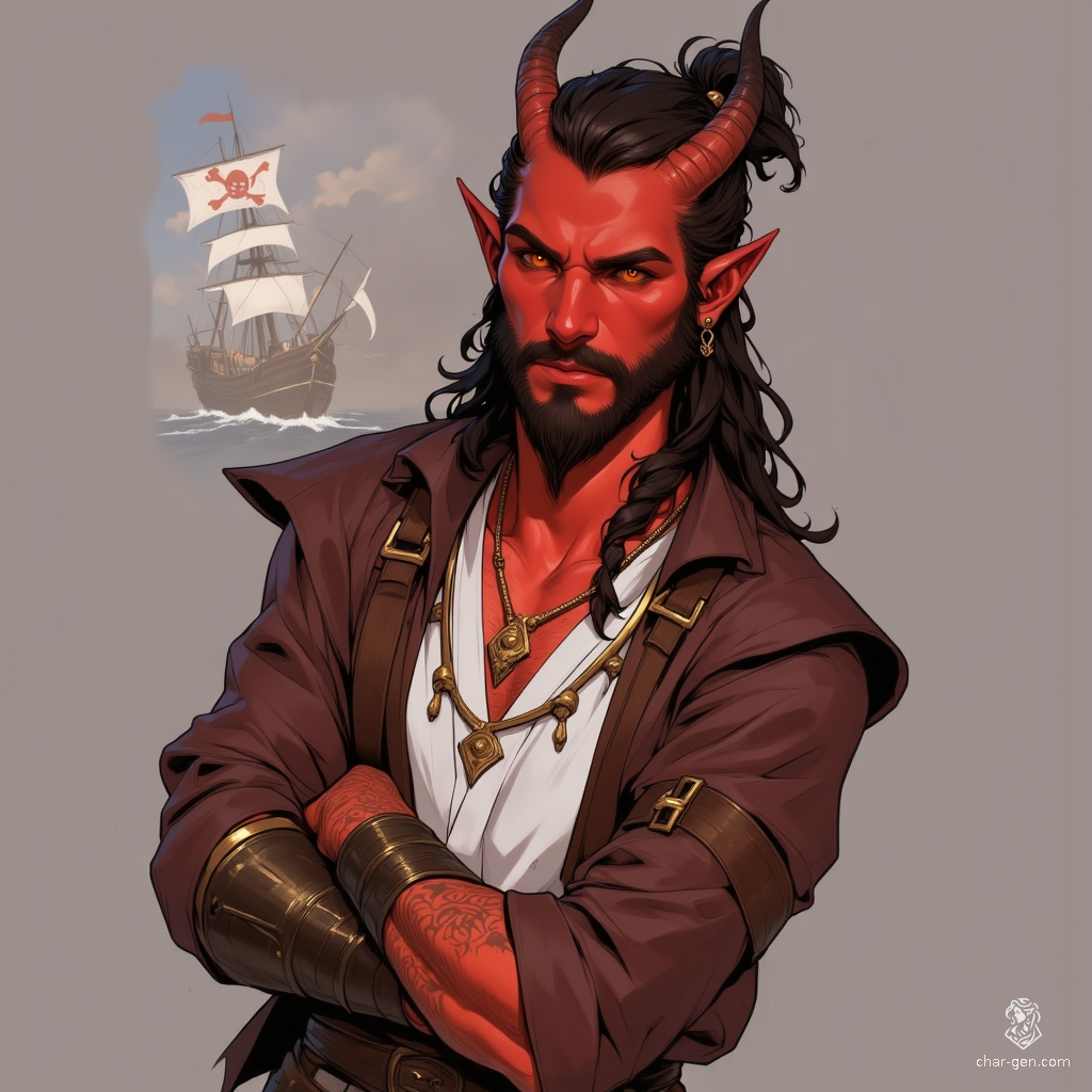 CharGen: D&D Npc Art by Warlock3958 - Tiefling Fighter Pirate *NEW* in ...