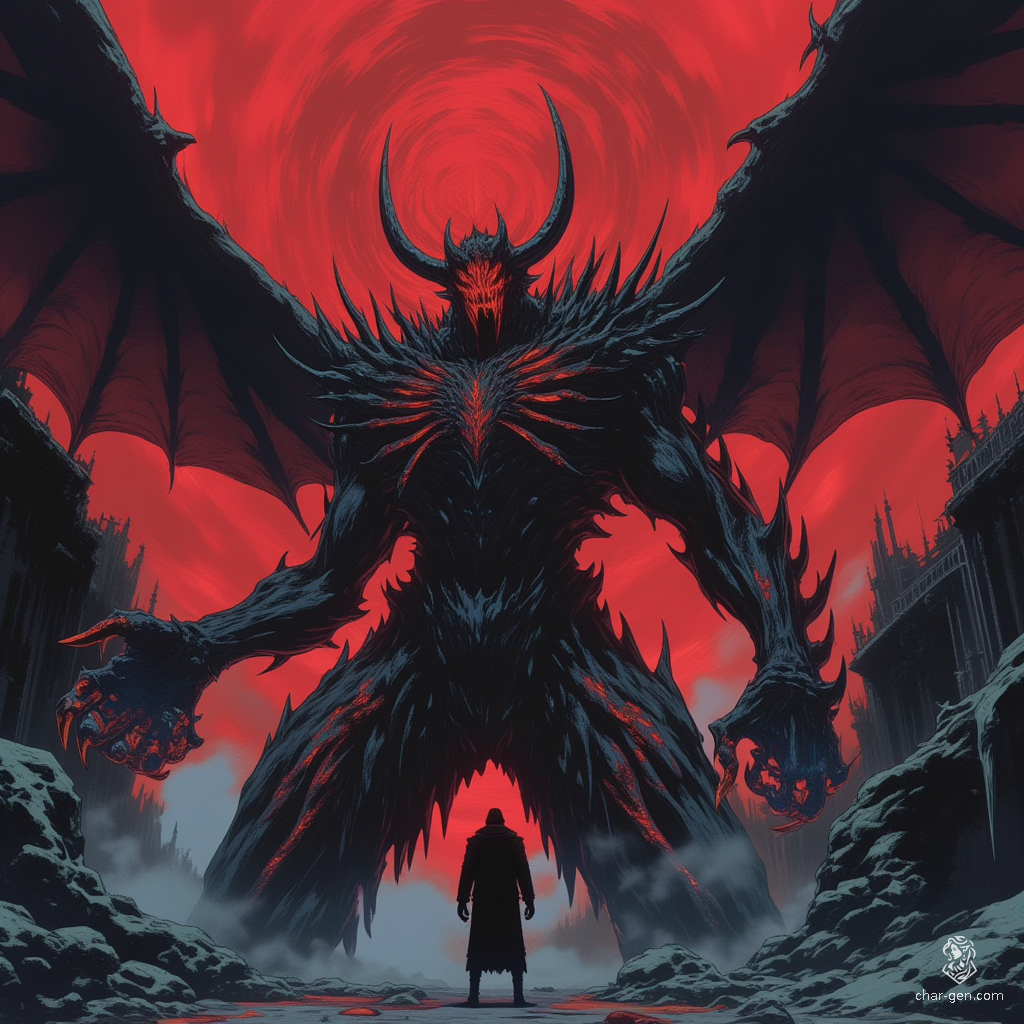 CharGen: D&D Monster Art by Artificer4022 - in Uma criatura colossal, monstruosamente detalhada ...